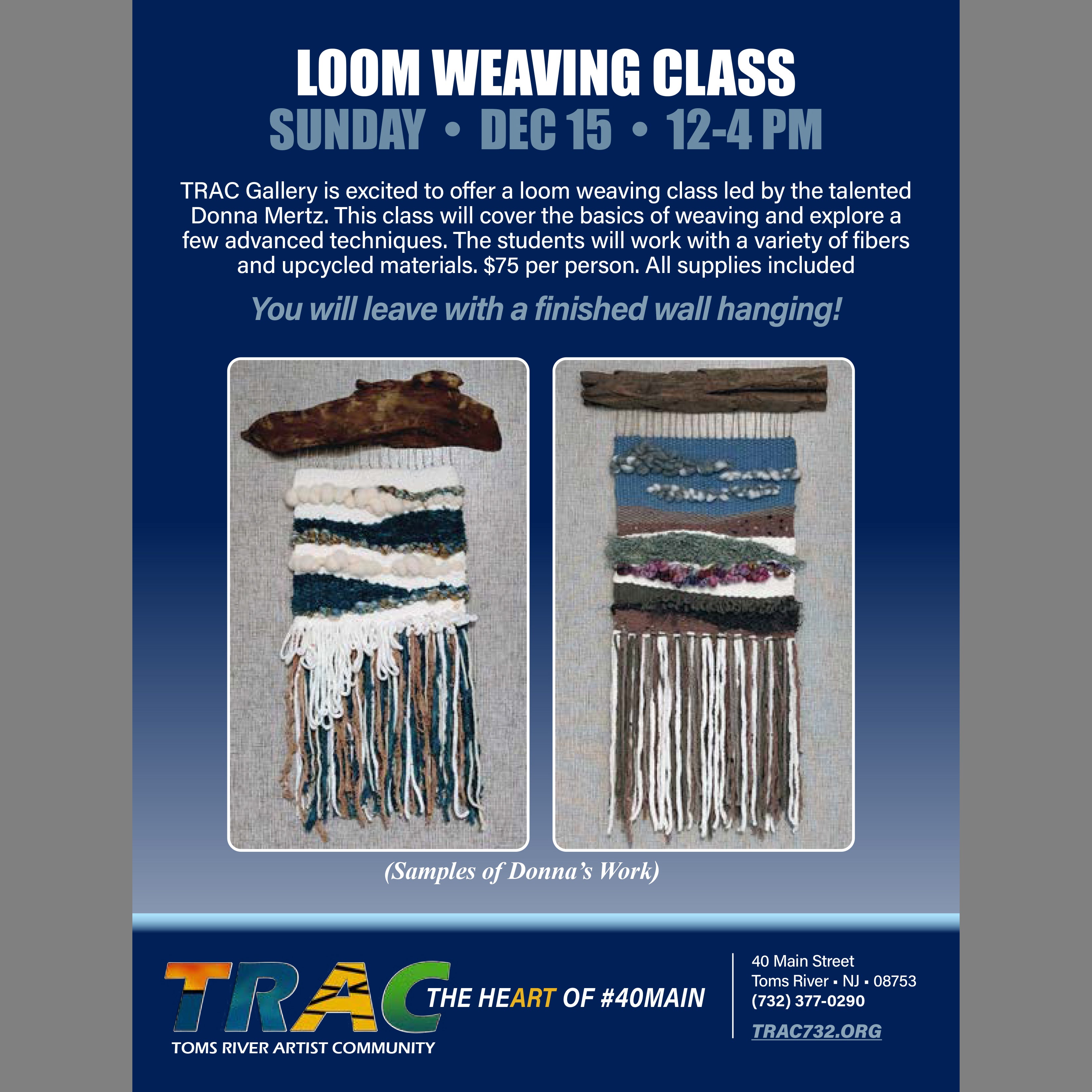 Loom Weaving Class | Toms River Artist Community