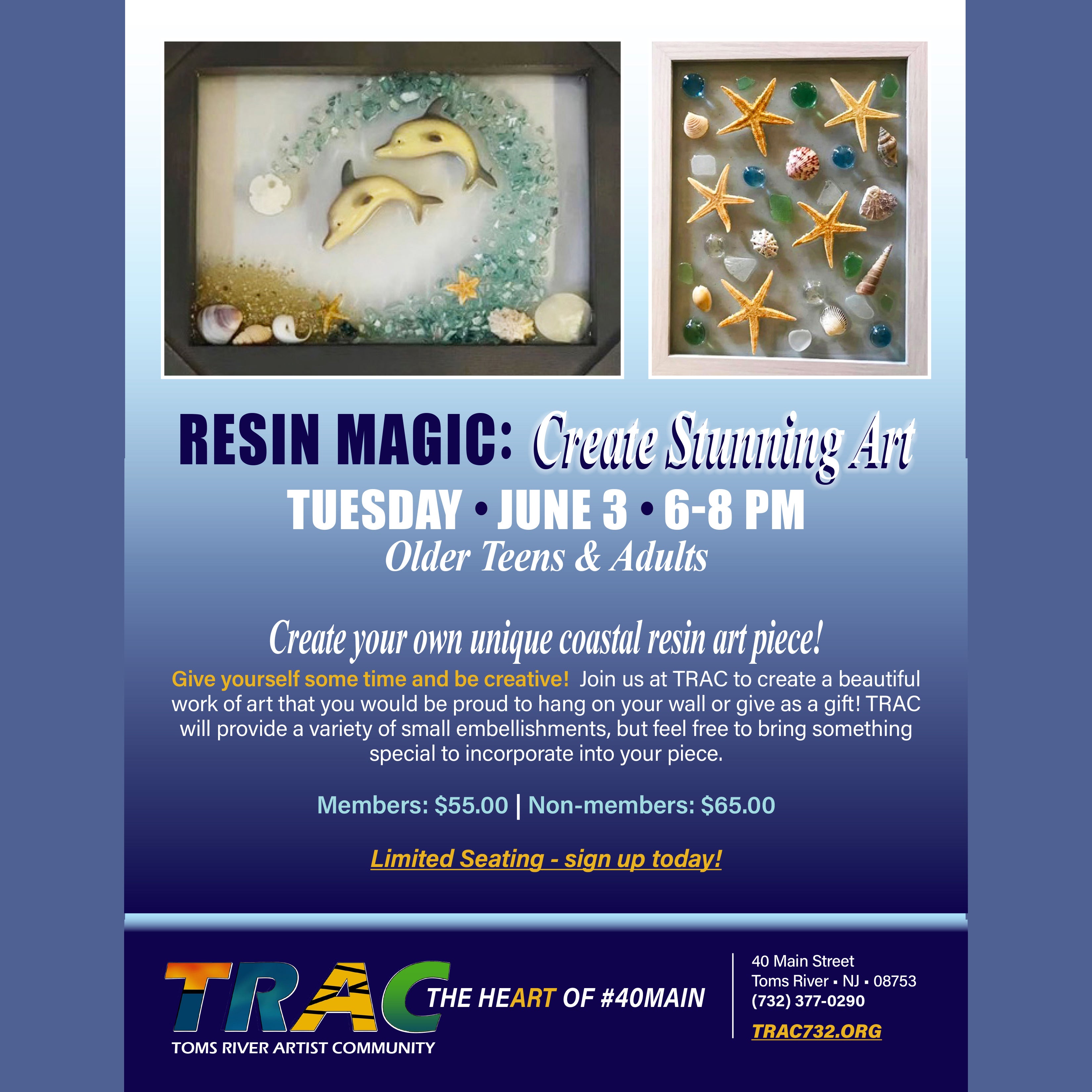 RESIN MAGIC: Create Stunning Art | Toms River Artist Community